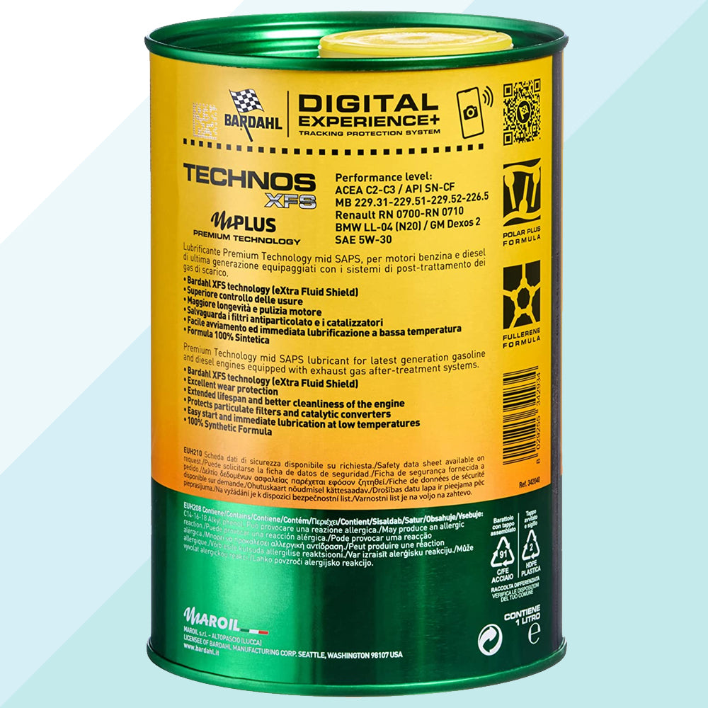Bardahl Olio Motore Technos 0w30 C2 XFS PC2312 PSA B71 2312 1 lt 36803 ...